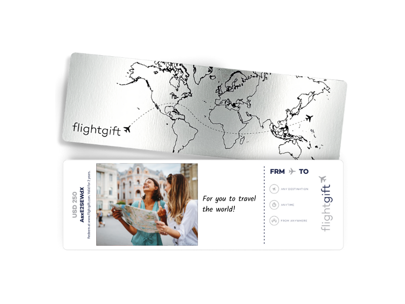 Gift card for her to travel | Flightgift