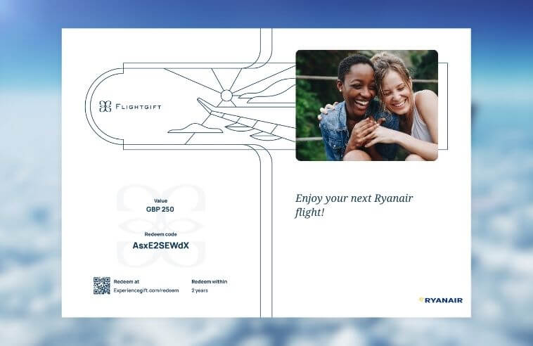 Buy a Ryanair Gift Card for your loved ones | Flightgift